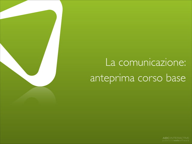 Anteprima corso base_comunicazione | PDF