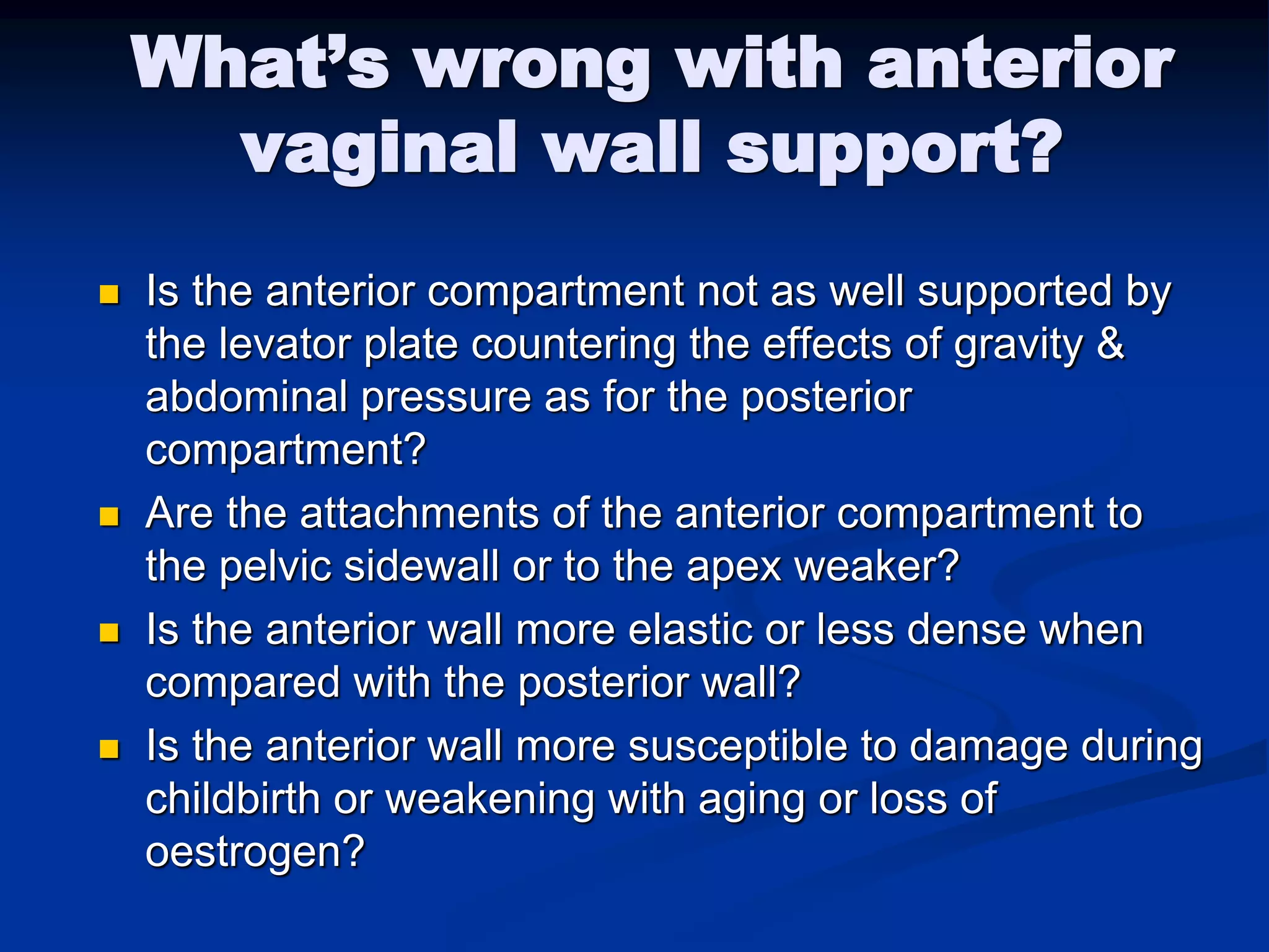 Anterior Compartment Prolapse: Biological Grafts | PDF