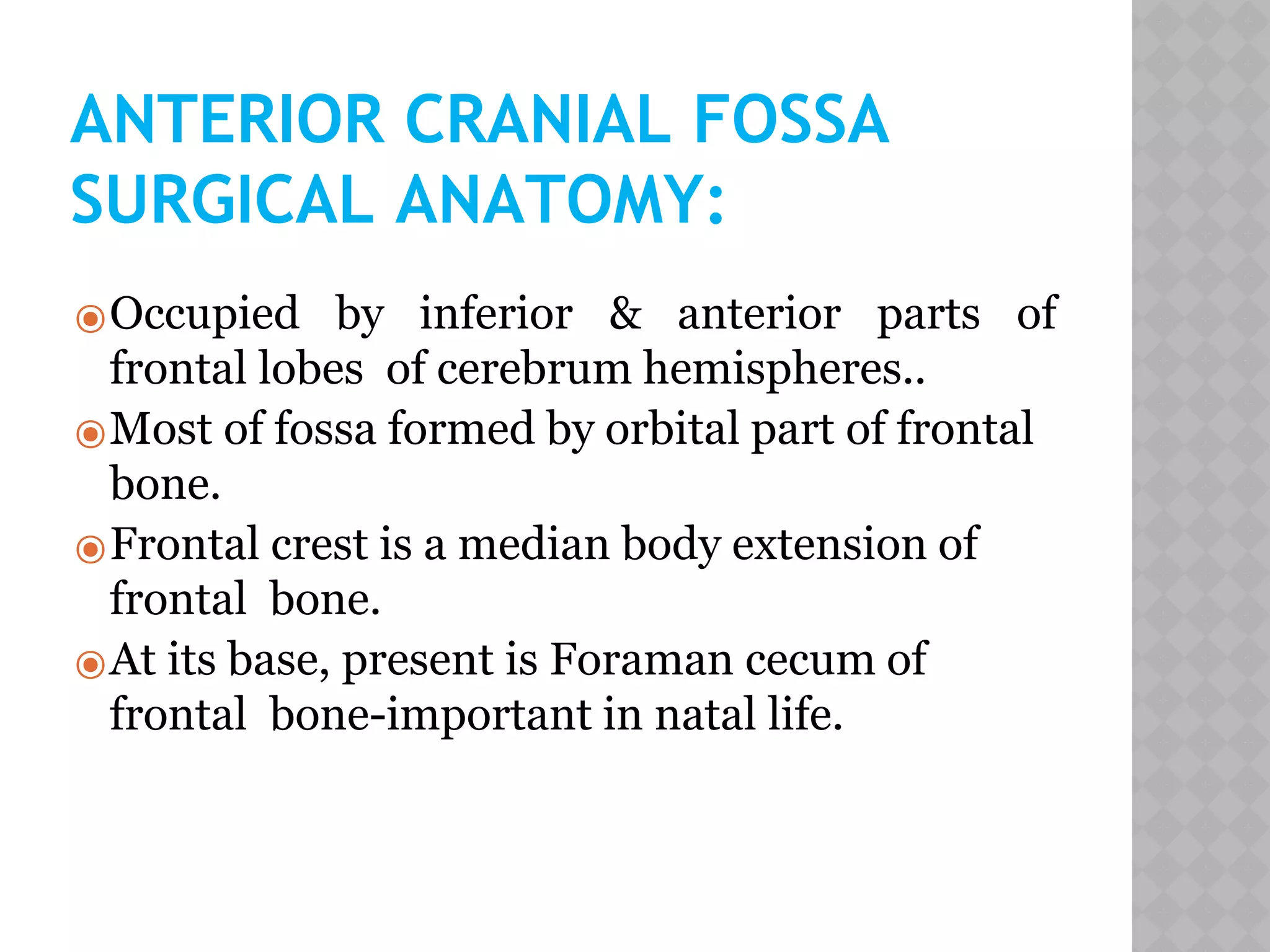 Anterior cranial-fossa | PPT