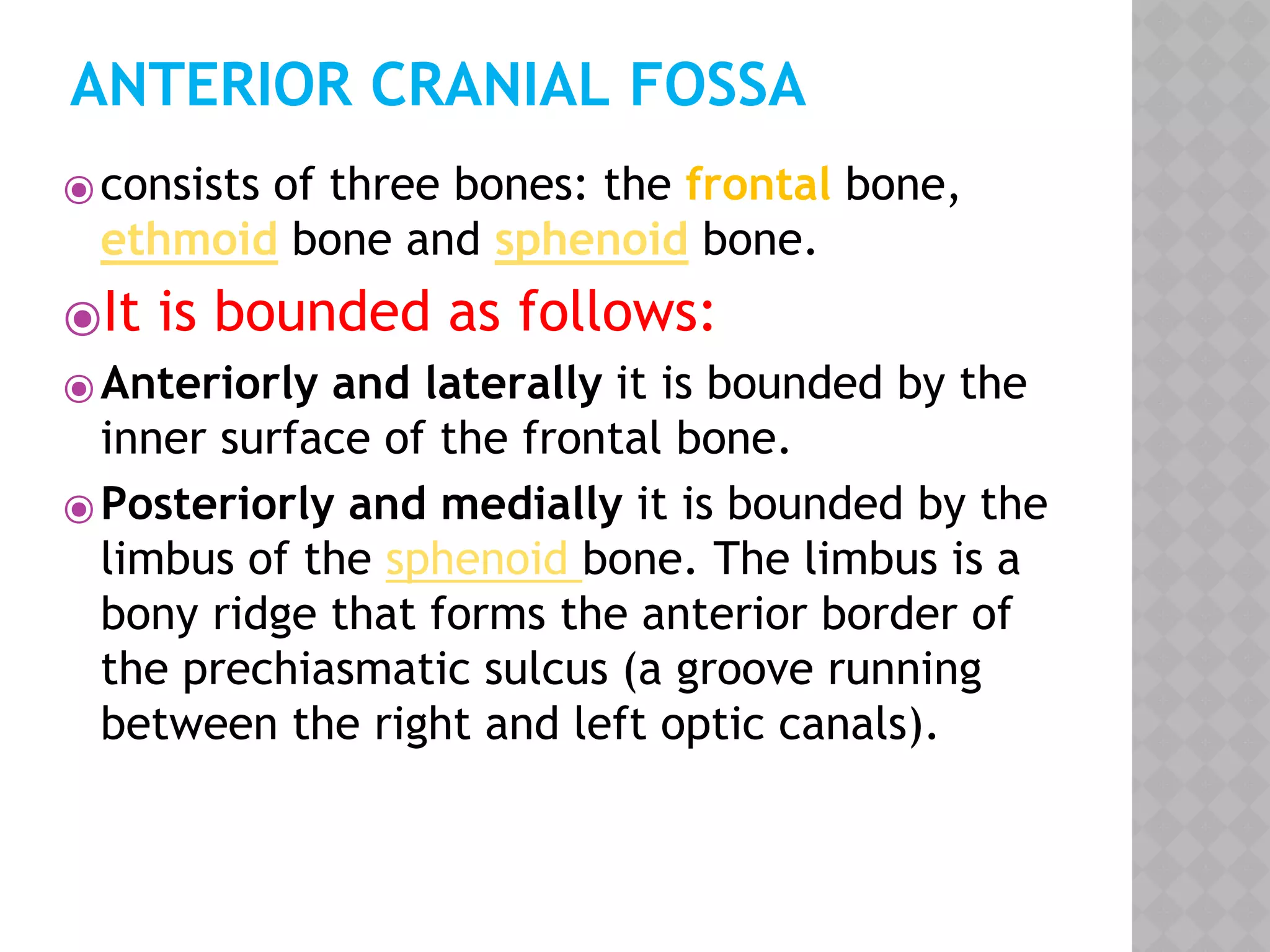 Anterior cranial-fossa | PPT