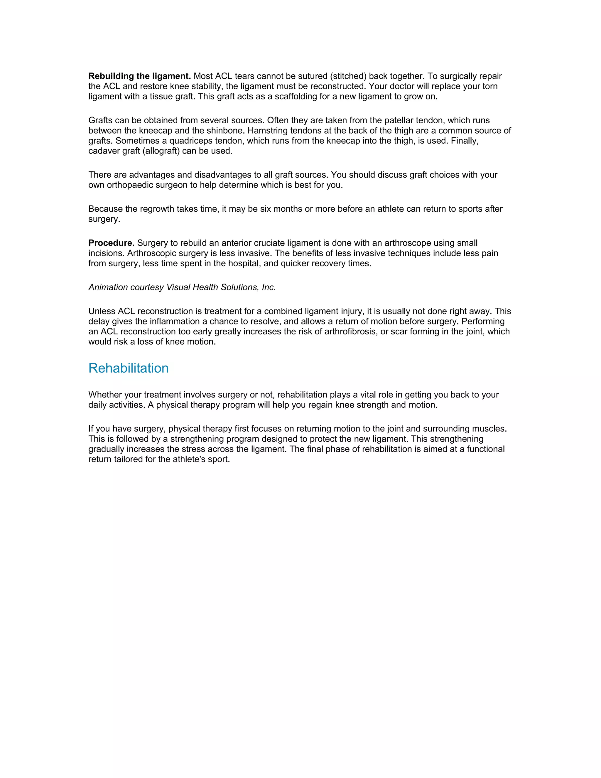 Anterior cruciate-ligament | PDF