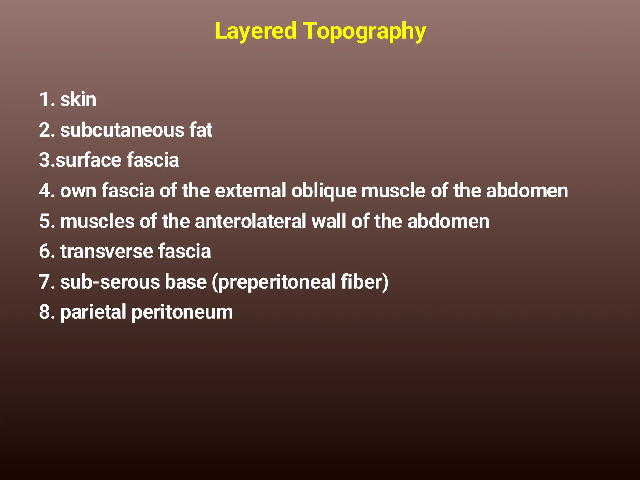 Topographic anatomy and operative ANTERIOR-LATERAL ABDOMINAL HERNIAS | PPT