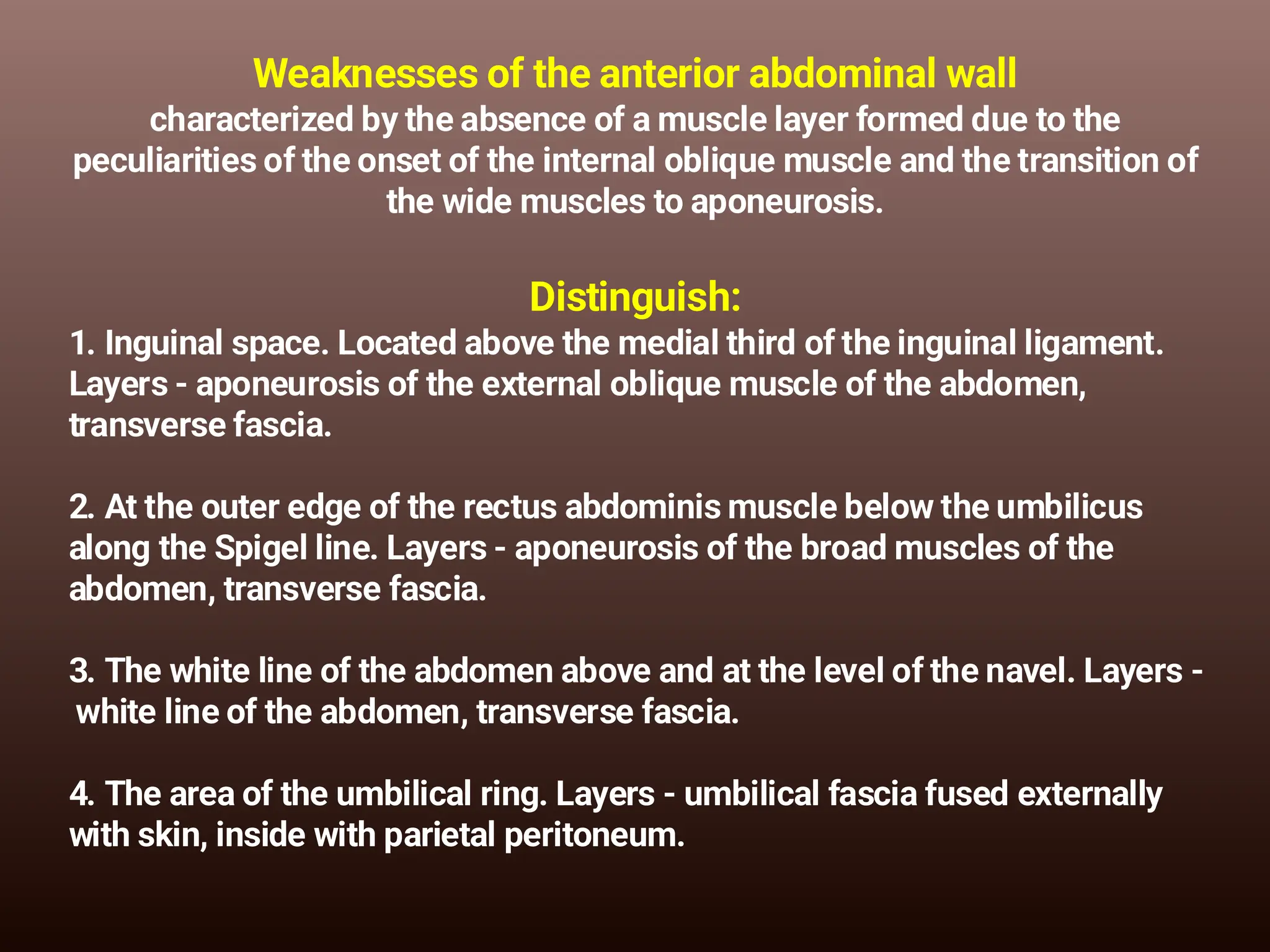 Topographic anatomy and operative ANTERIOR-LATERAL ABDOMINAL HERNIAS | PPT