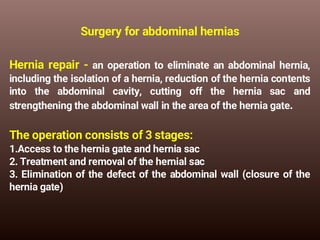 Topographic anatomy and operative ANTERIOR-LATERAL ABDOMINAL HERNIAS | PDF
