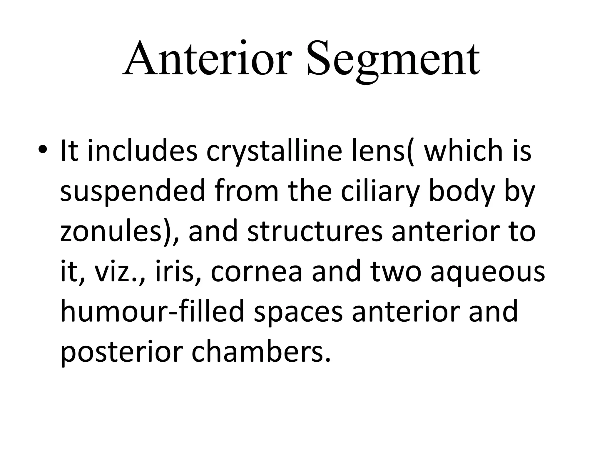 Anterior and posterior segment of eye | PPTX