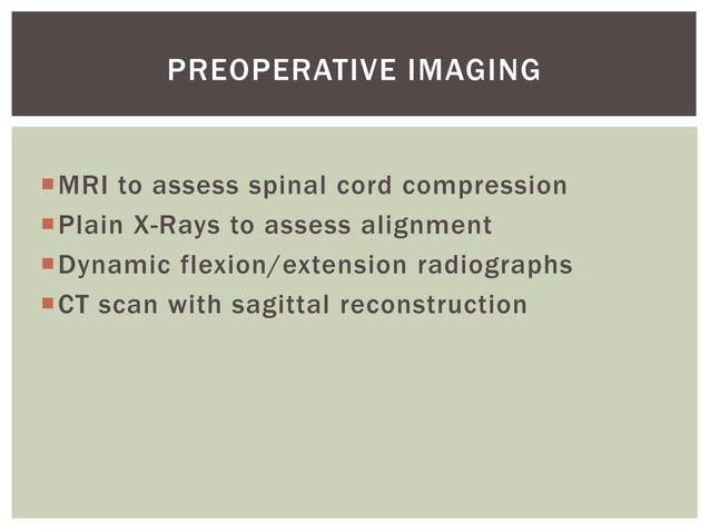 Anterior Approaches To The Thoracic Spine | PPT