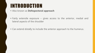 Anterior approach to the shoulder - Dr. Sachin M | PPT