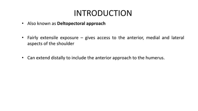 Anterior approach to shoulder | PPTX