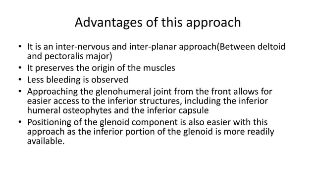 Anterior approach to shoulder | PPTX