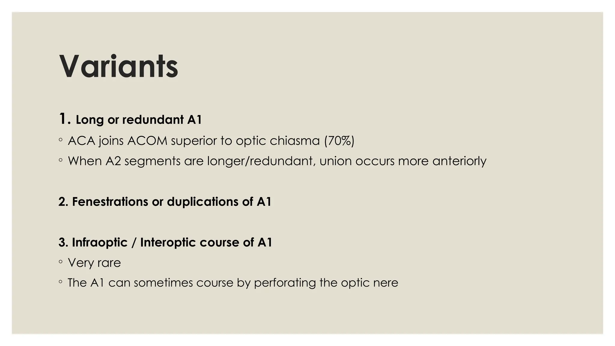 Anterior Cerebral Artery, anatomy, segments, pathologies, radiology | PPTX