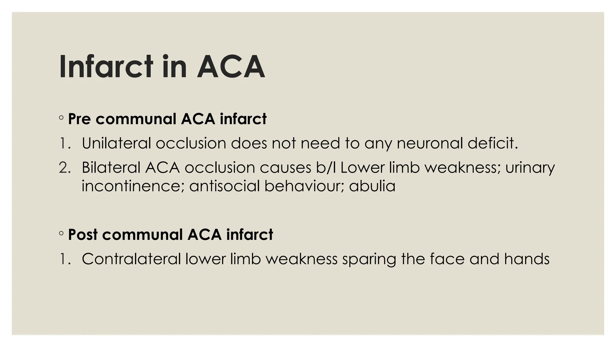 Anterior Cerebral Artery, anatomy, segments, pathologies, radiology | PPTX