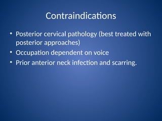 Anterior Cervical Diskectomy by DR ZULQARNAIN ANIS.pptx
