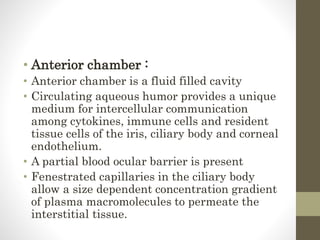 Anterior chamber associated immune deviation (acaid) | PPTX