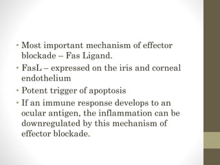 Anterior chamber associated immune deviation (acaid) | PPTX