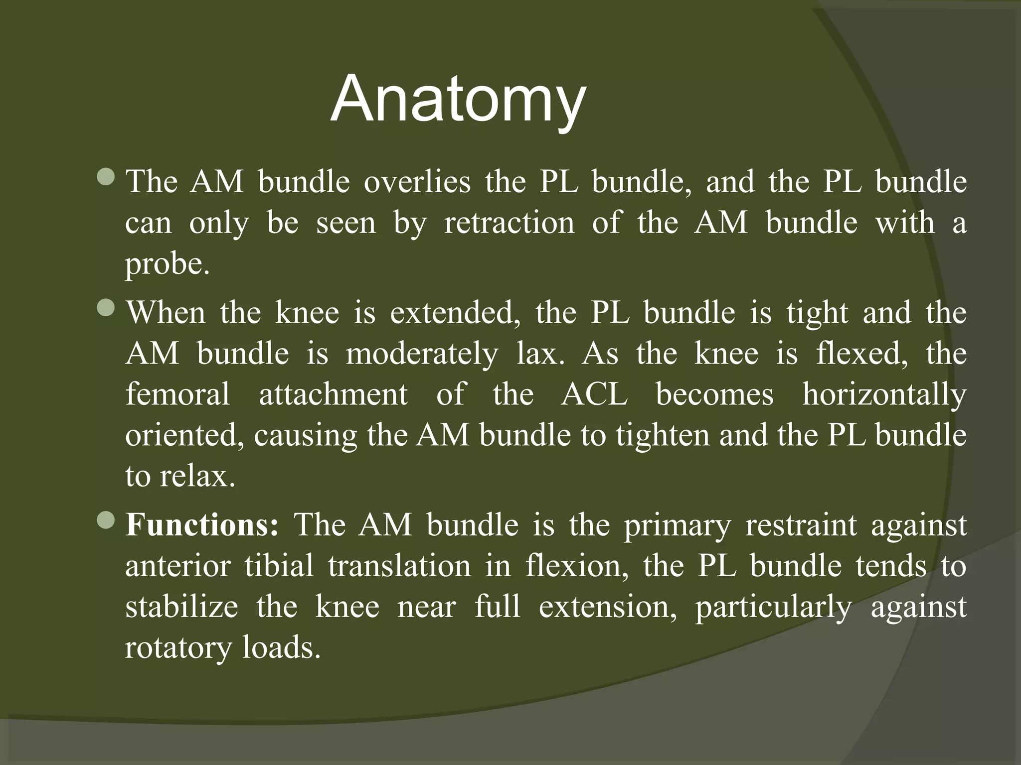 Anterior cruciate ligament injuries micro | PPT