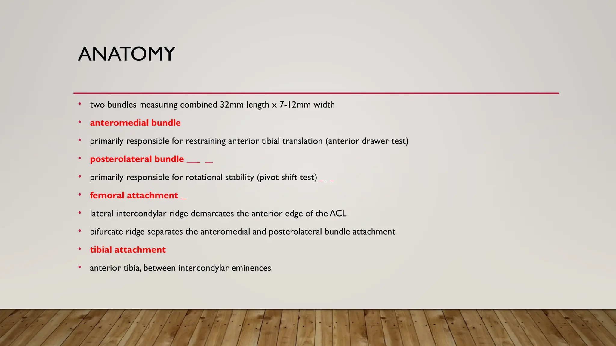 Anterior cruciate ligament injuries pptx | PPTX
