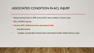 Anterior cruciate ligament injuries pptx | PPT