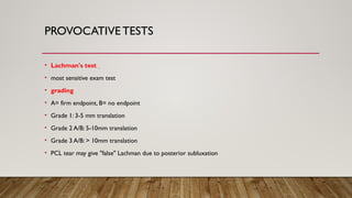 Anterior cruciate ligament injuries pptx | PPT