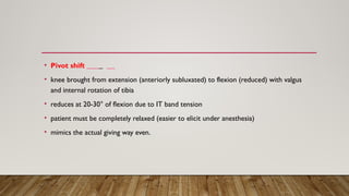 Anterior cruciate ligament injuries pptx | PPT