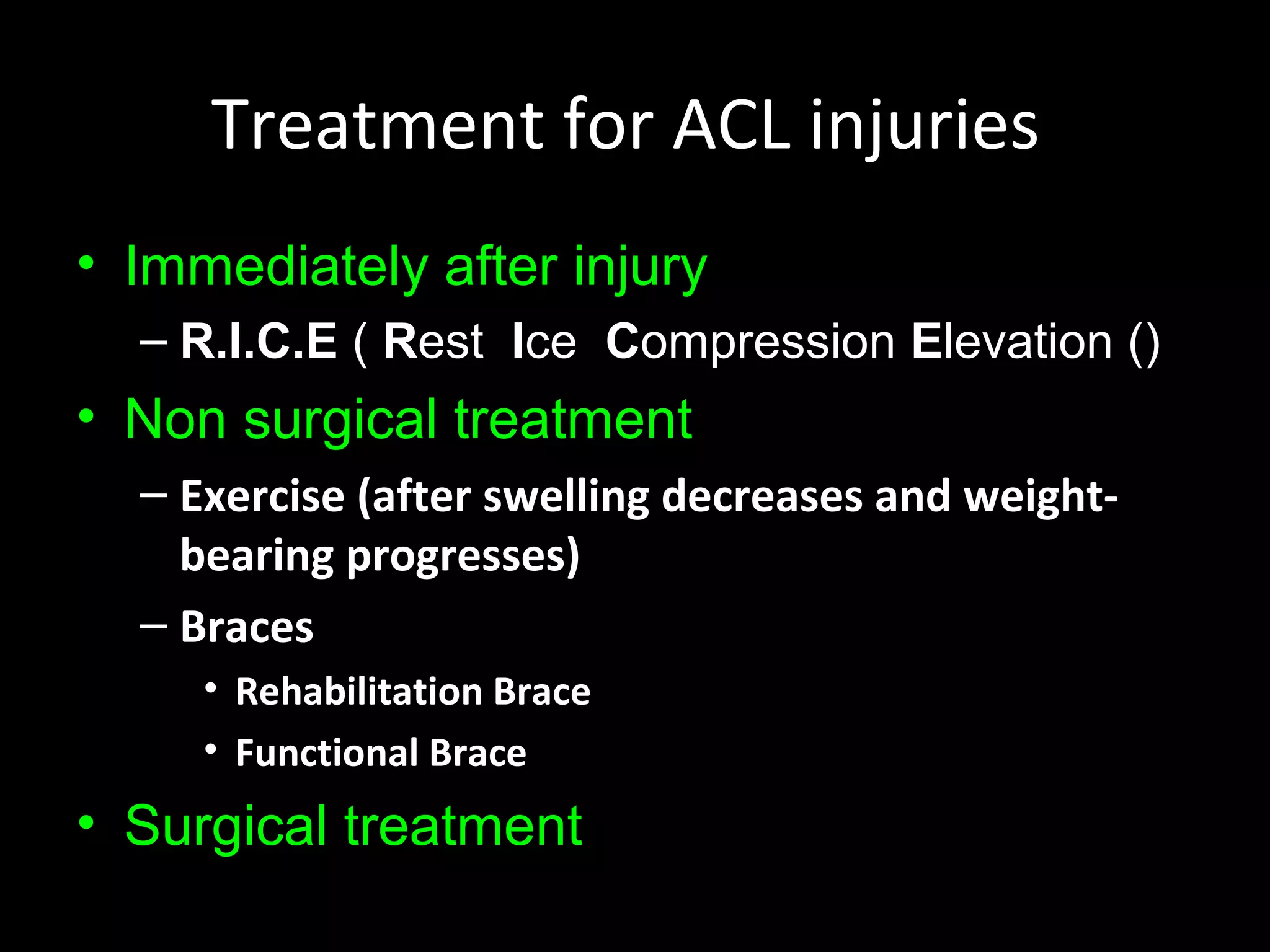 Anterior Cruciate ligament Injury | PPT