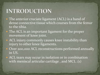 Anterior cruciate ligament reconstruction, rehabilitation, and.pptx