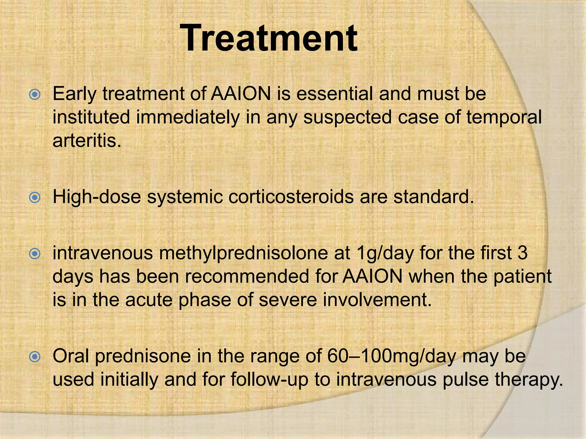Anterior ischemic optic neuropathy | PPTX