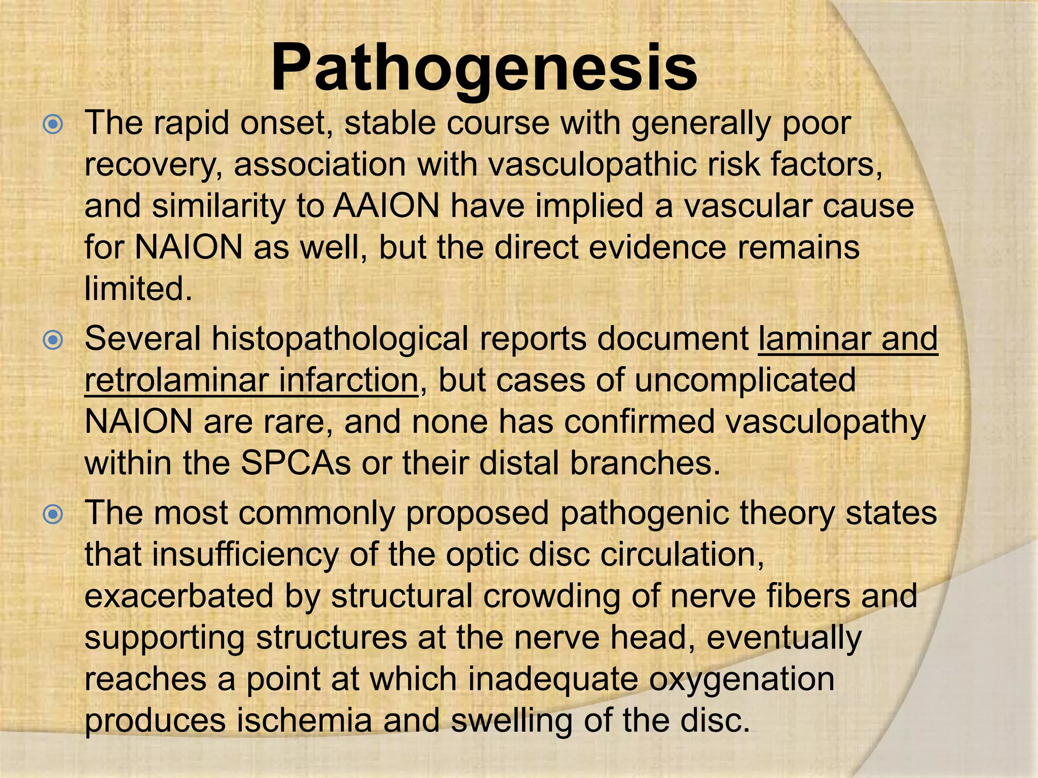 Anterior ischemic optic neuropathy | PPTX