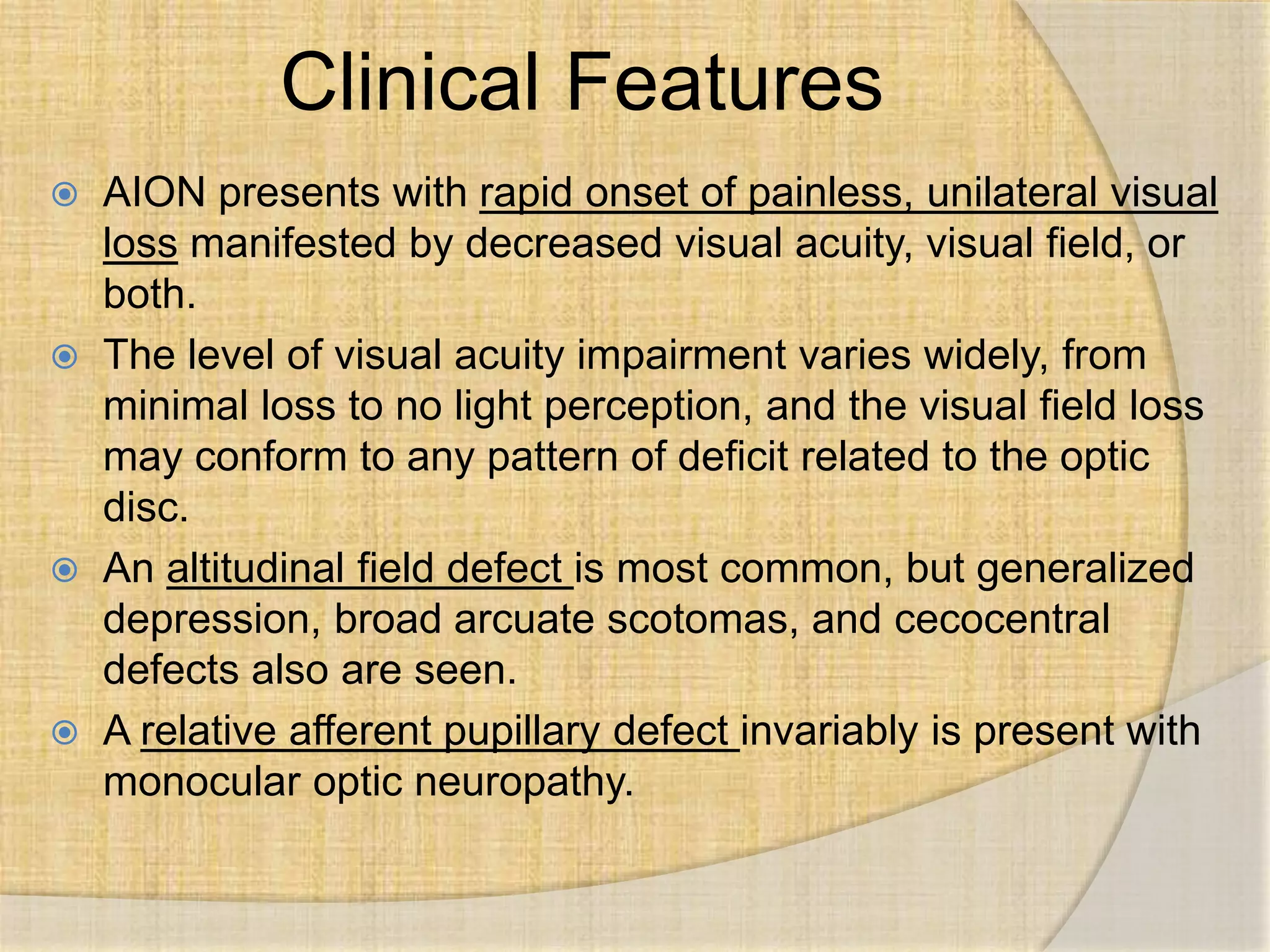 Anterior ischemic optic neuropathy | PPTX