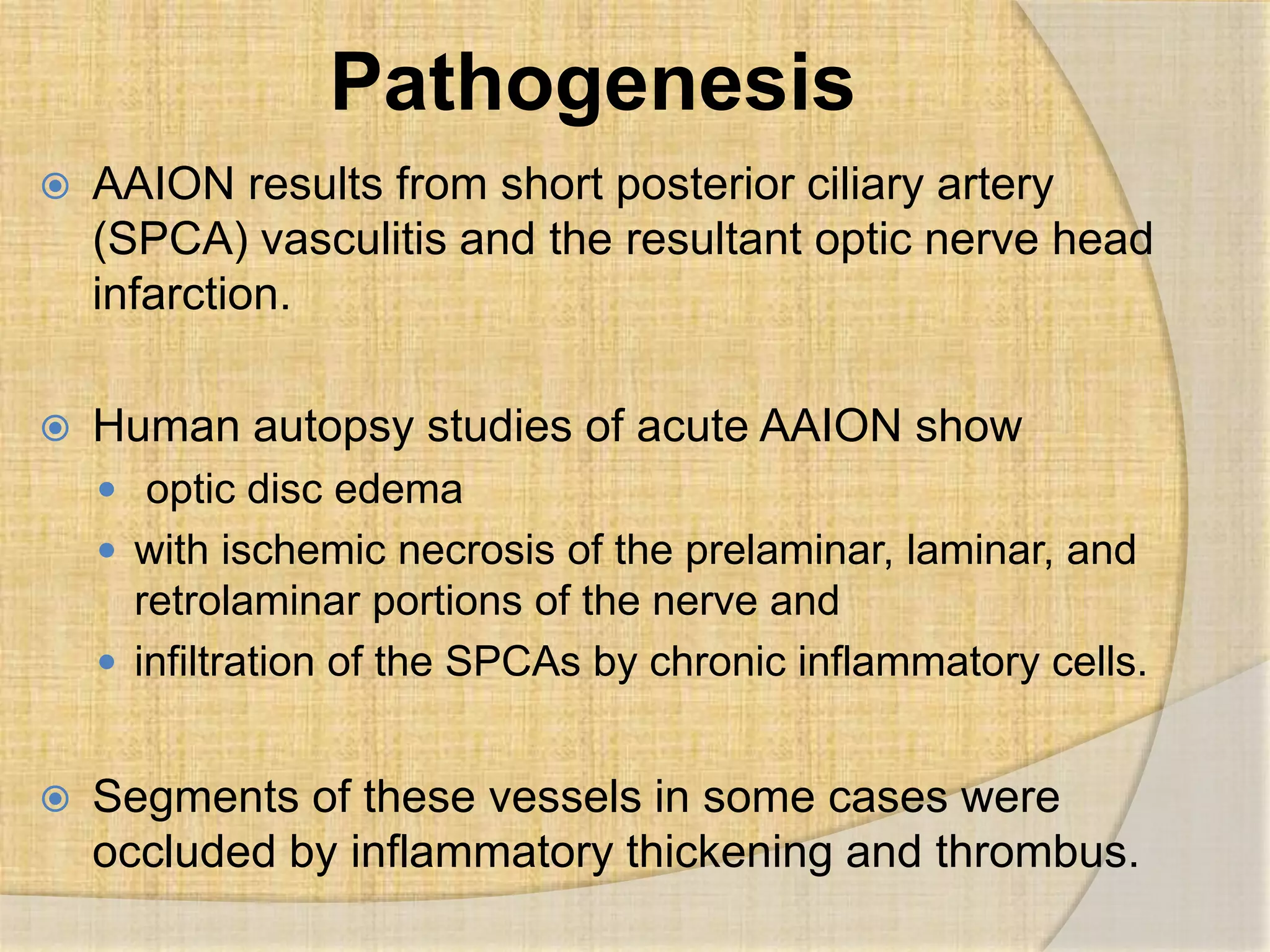 Anterior ischemic optic neuropathy | PPTX