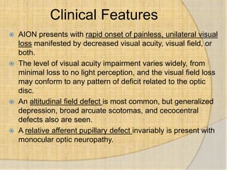 Anterior ischemic optic neuropathy | PPTX