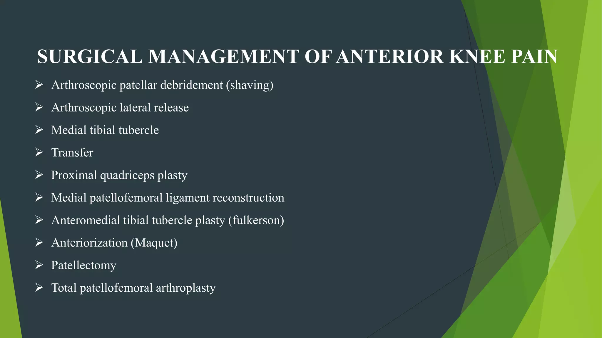 Physiotherapy Management of anterior knee pain.pptx