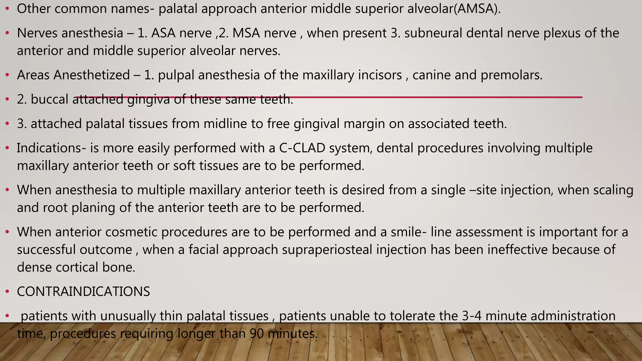 Anterior middle superior alveolar nerve | PPTX