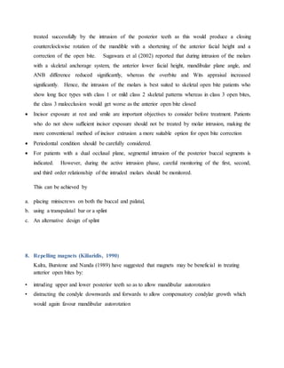Anterior open bite / for orthodontists by Almuzian | DOCX