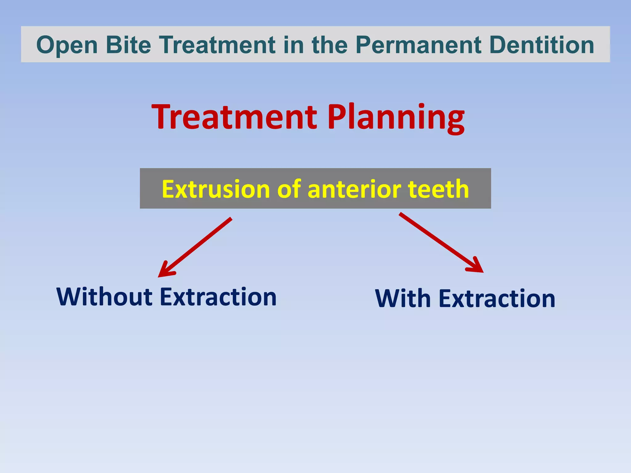 Anterior open bite treatment permanent dentition -1- .slide | PDF