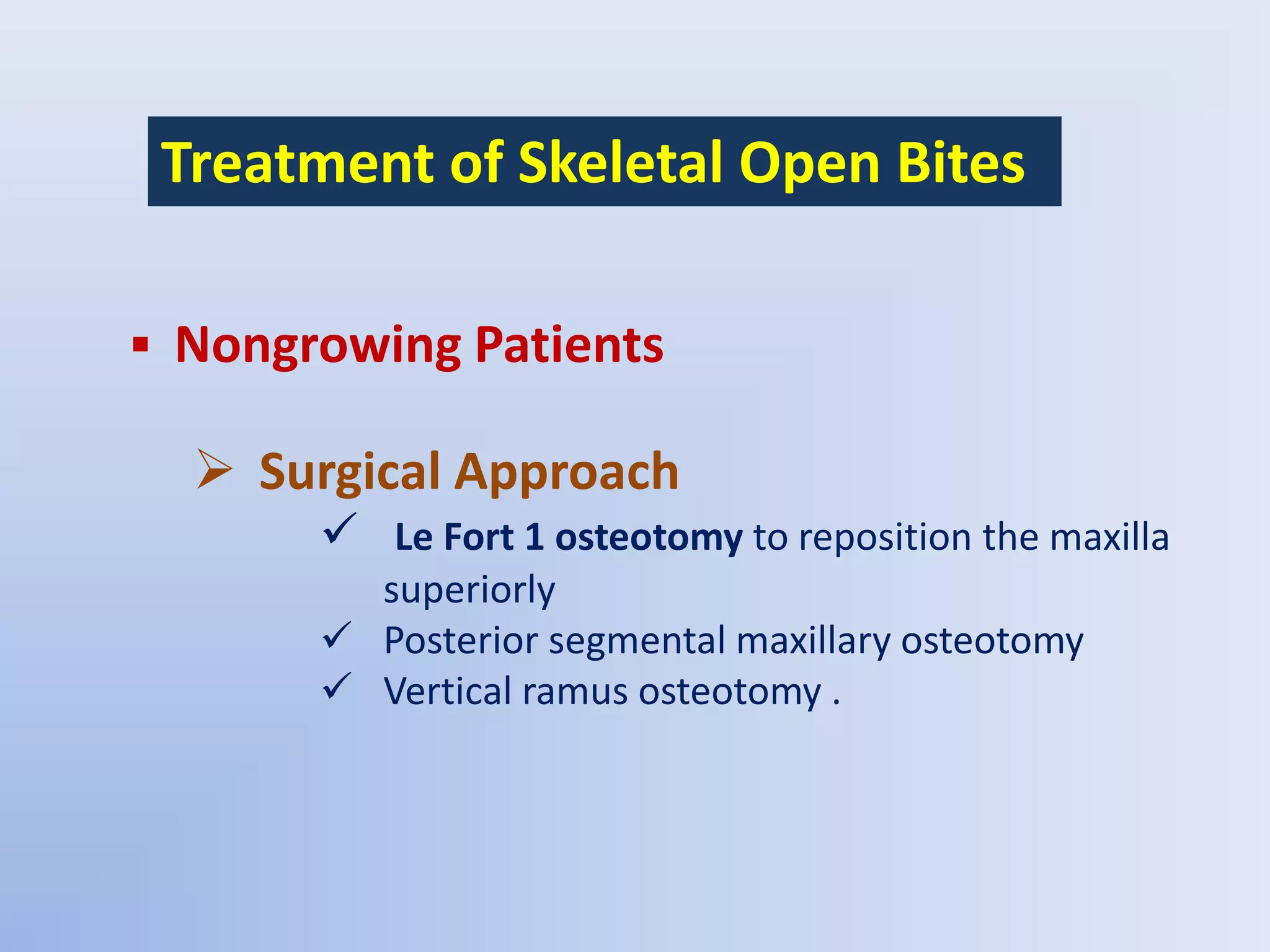Anterior open bite treatment in the permanent dentition part 2- | PDF