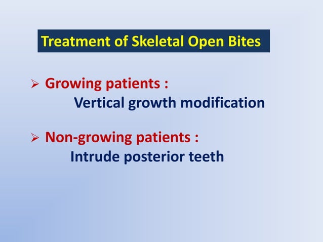 Anterior open bite treatment in the permanent dentition part 2- | PDF