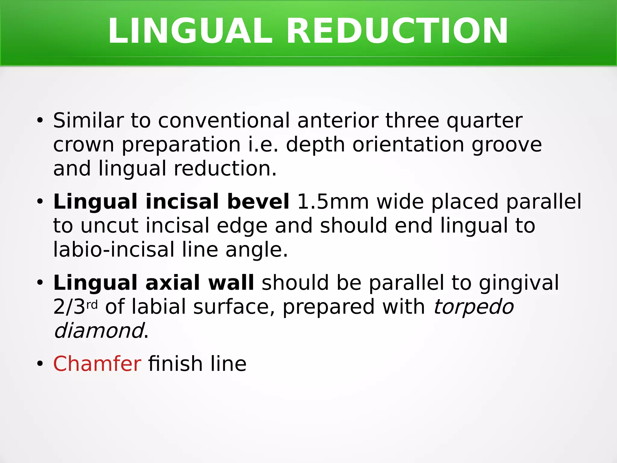 Anterior Partial Veneer crown preparation | PDF