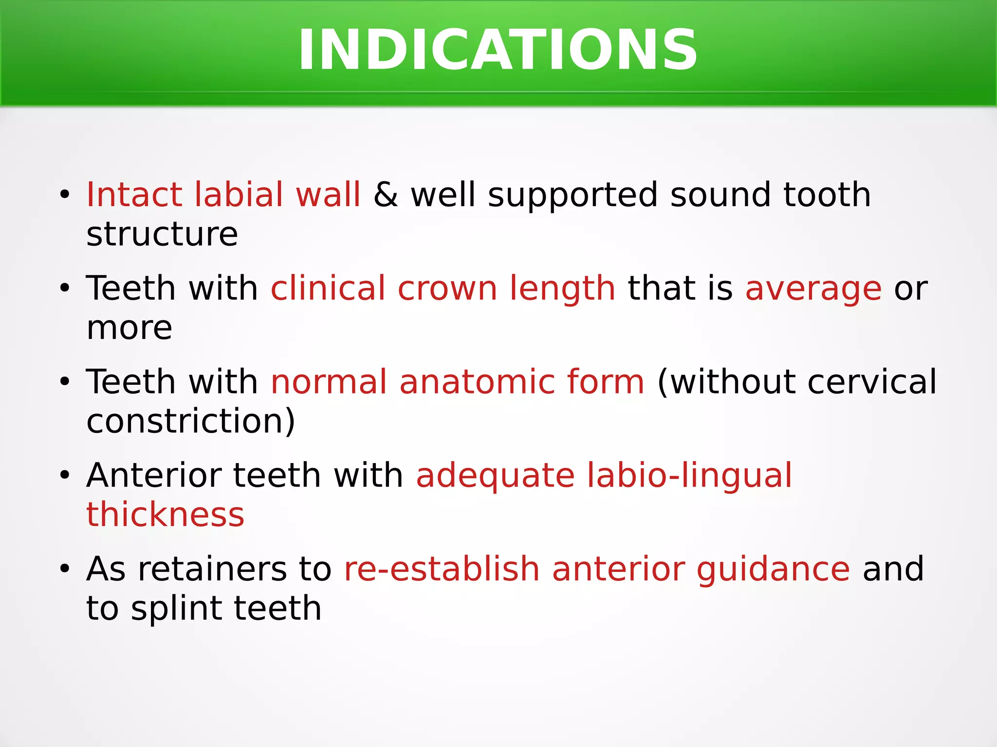 Anterior Partial Veneer crown preparation | PDF