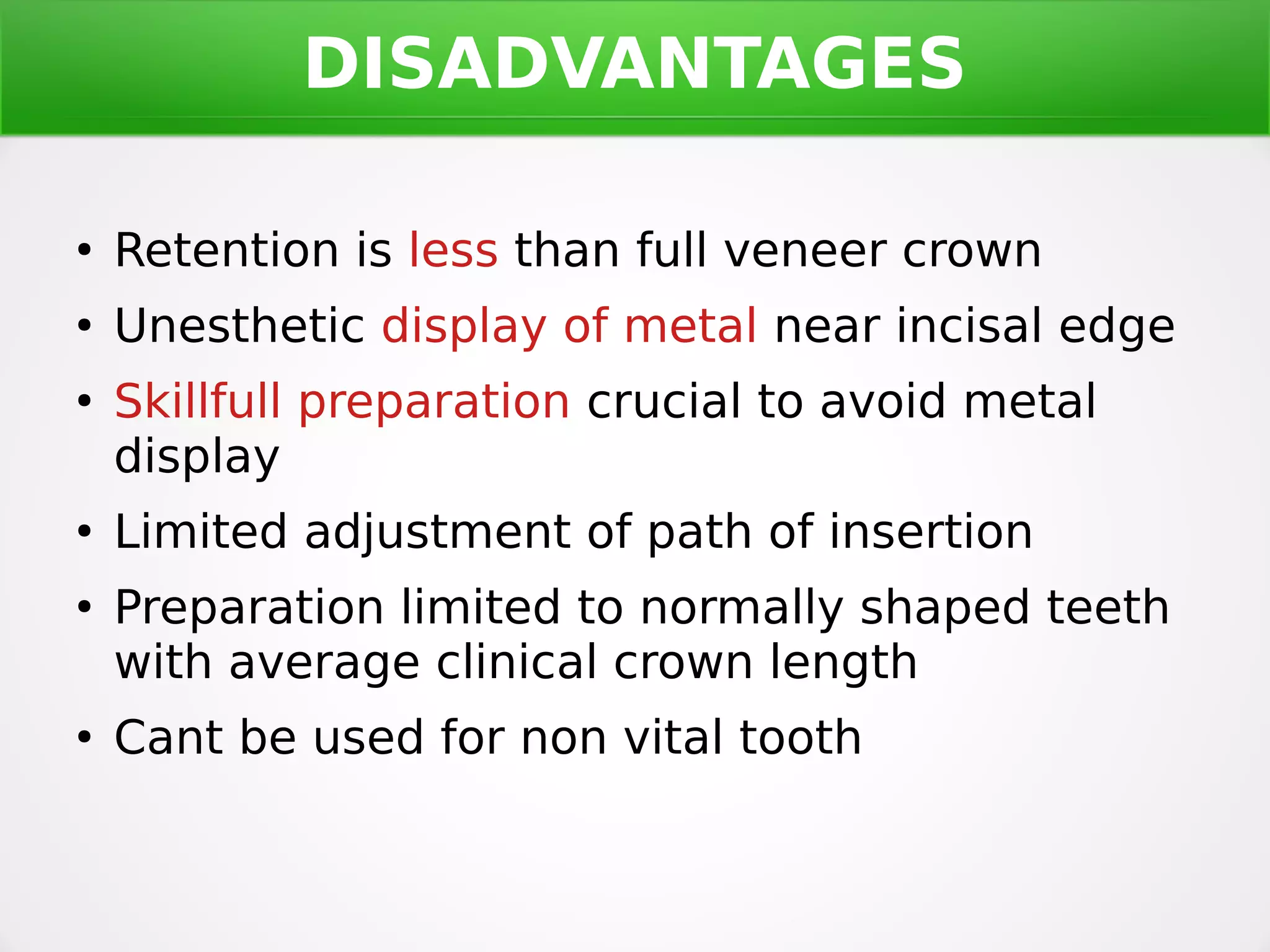 Anterior Partial Veneer crown preparation | PDF