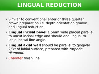 Anterior Partial Veneer crown preparation | PDF
