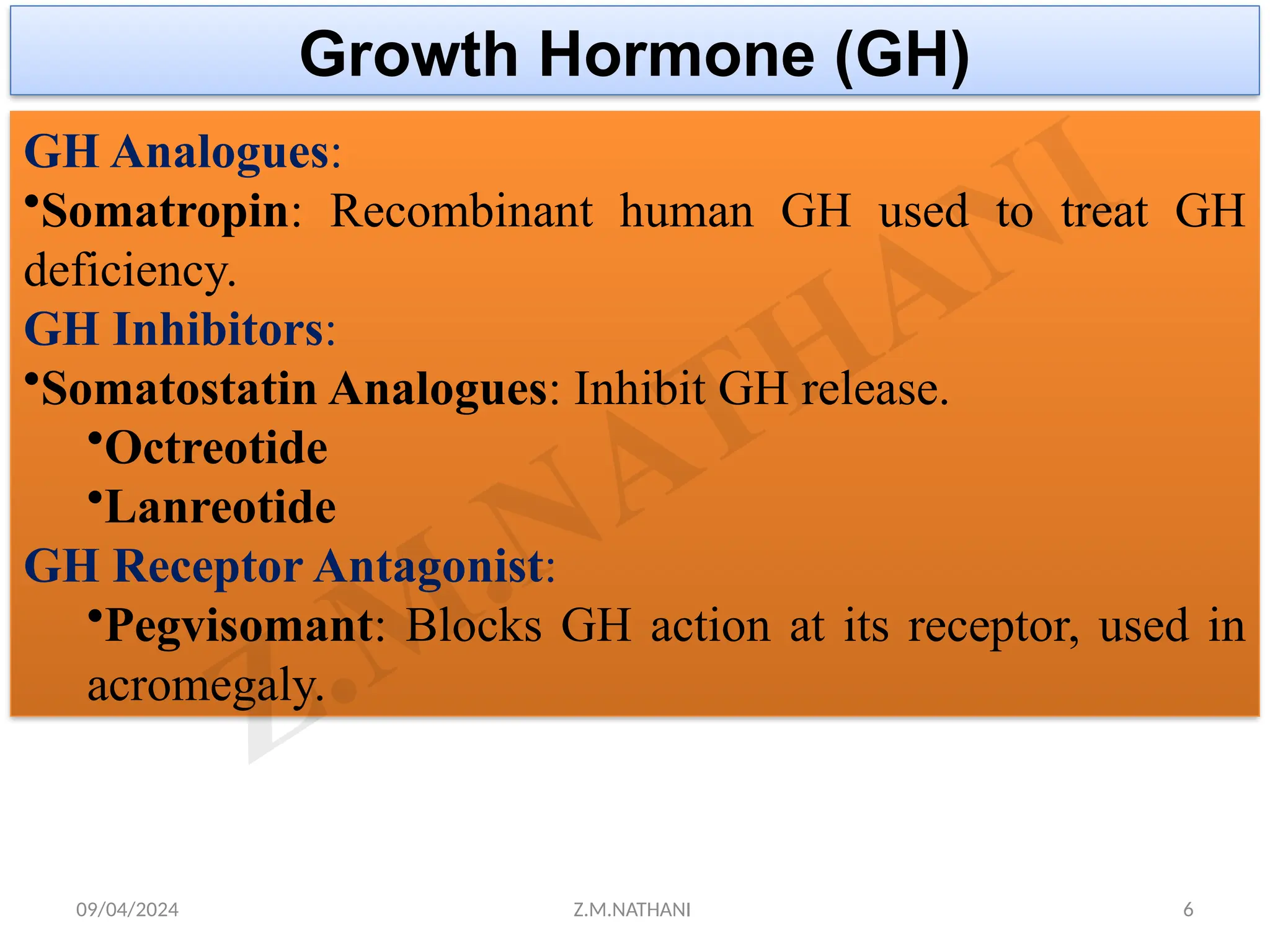 Anterior Pituitary Hormones Analogues and Their Inhibitors .pptx