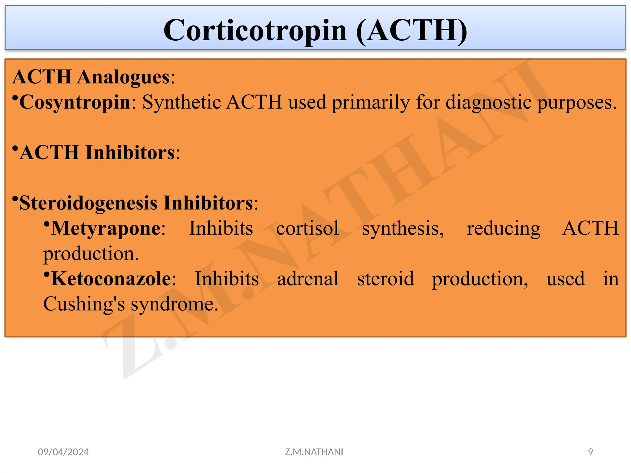 Anterior Pituitary Hormones Analogues and Their Inhibitors .pptx