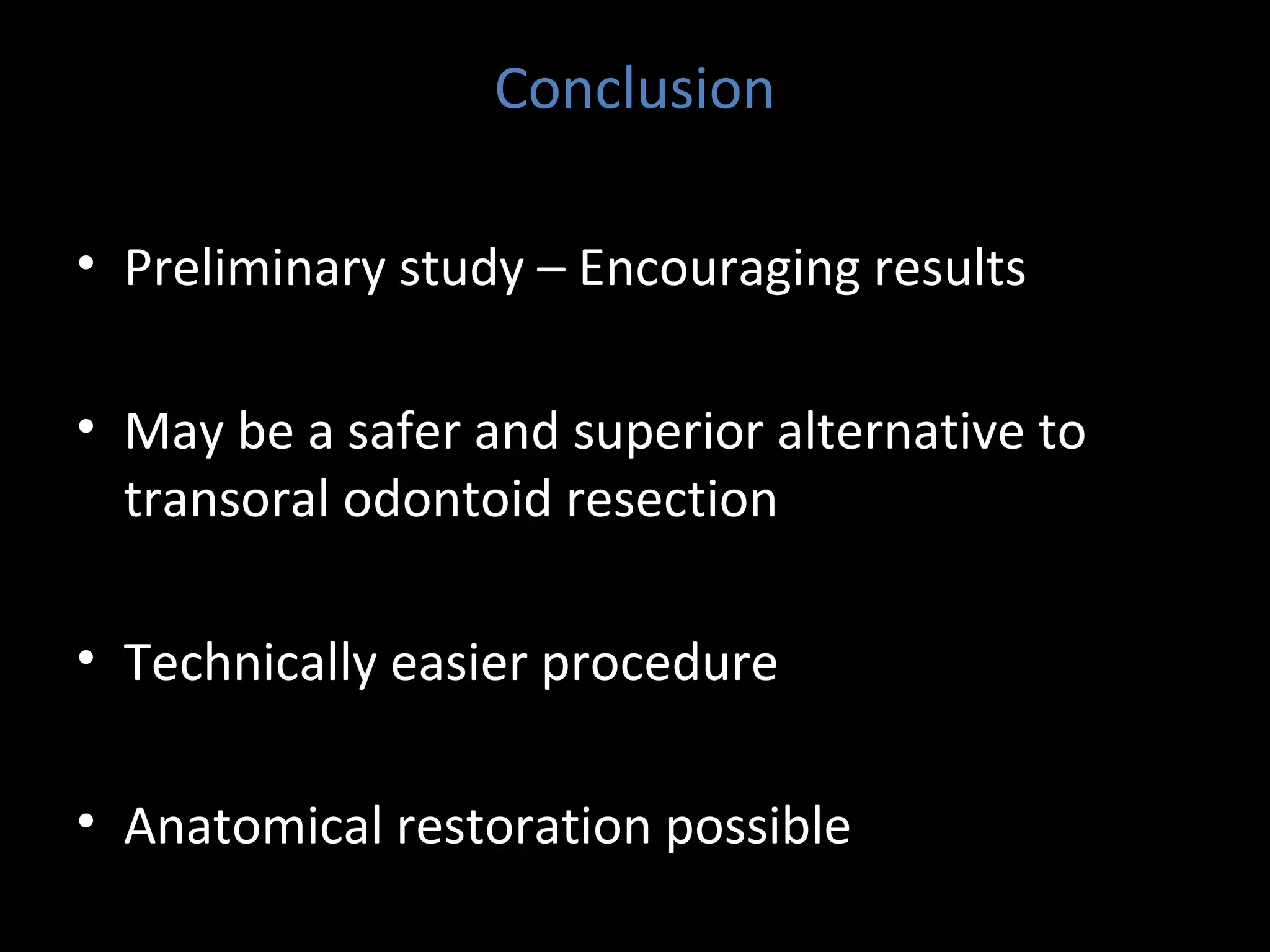 Anterior transoral atlantoaxial release and posterior instrumented ...