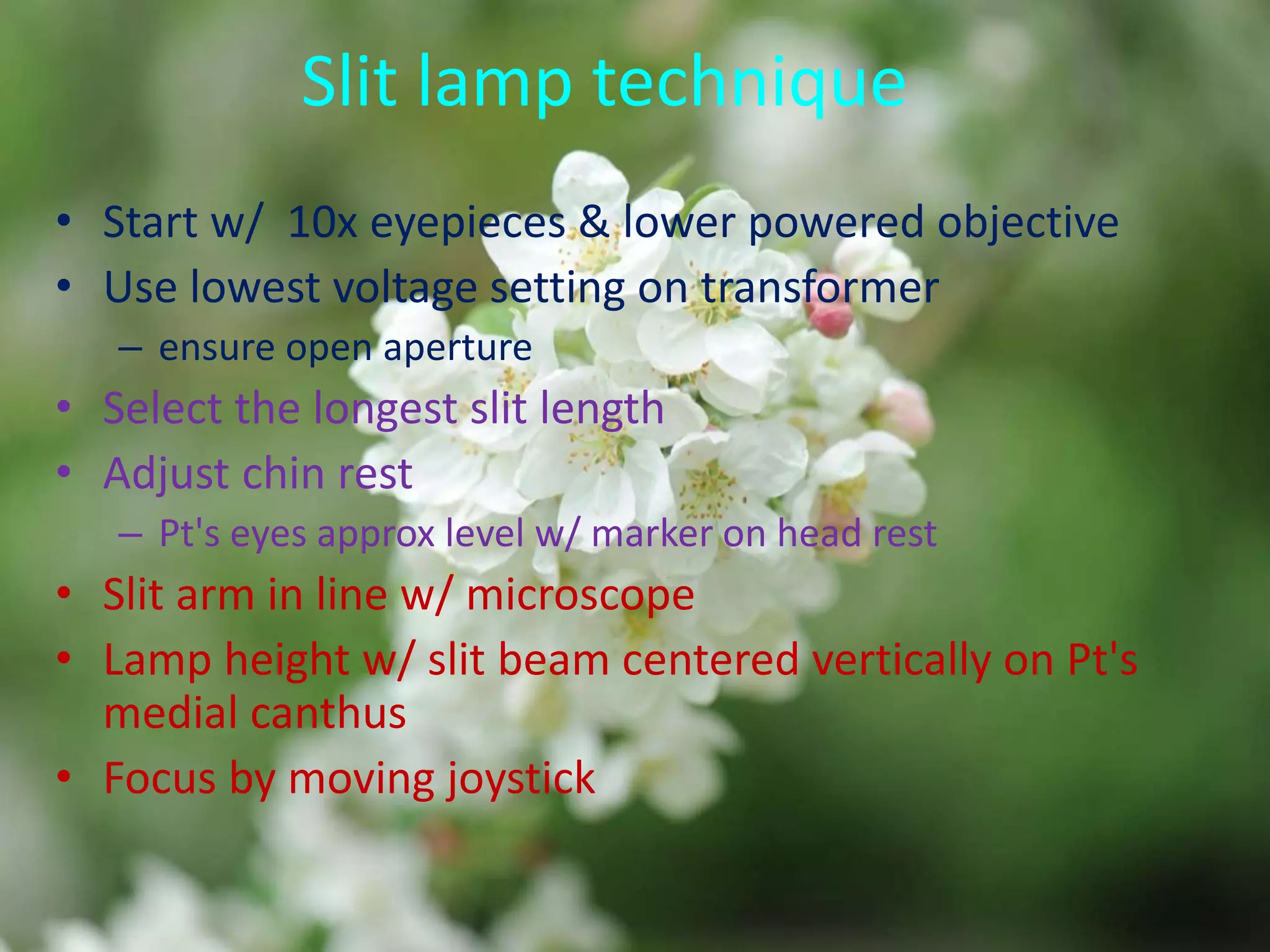 Anterior segment examination | PPTX