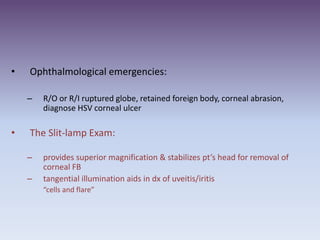 Anterior segment examination | PPTX