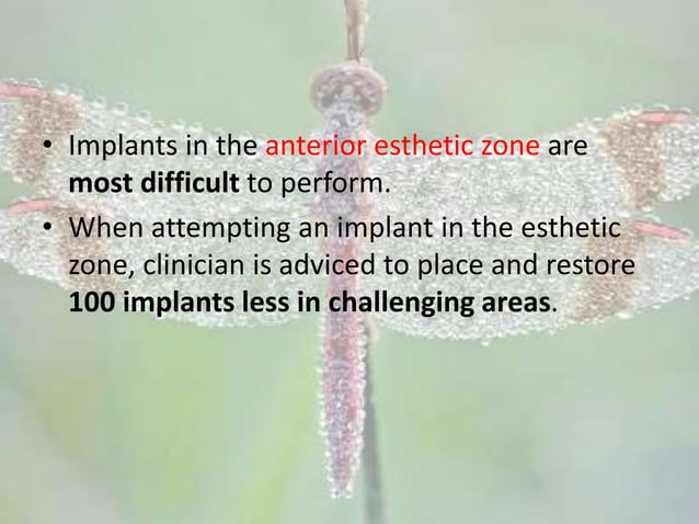 Anterior Single Tooth implants in the Esthetic Zone | PPTX | Dental ...