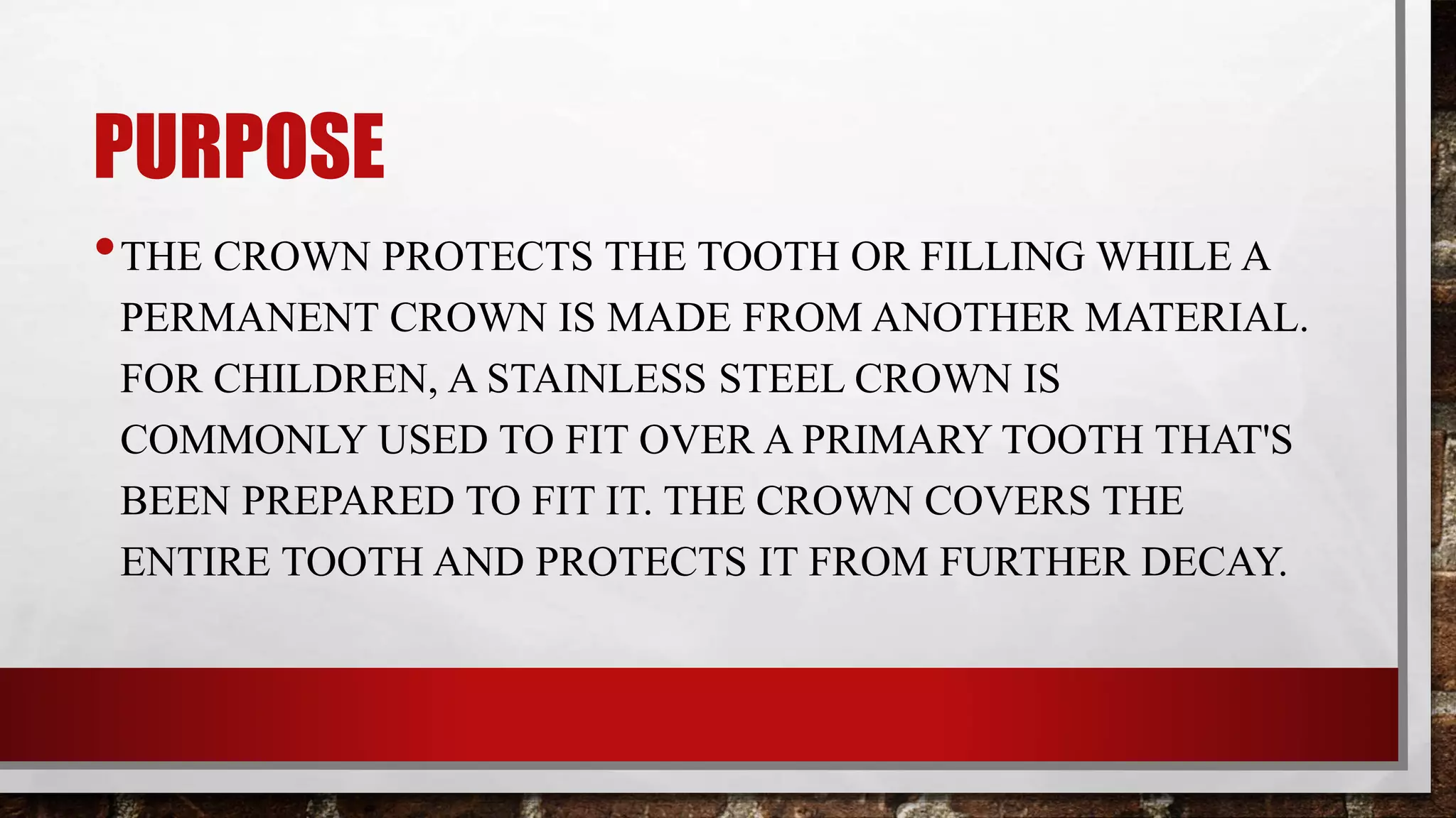 Anterior strip crown | PPTX