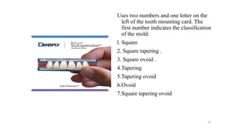 ANTERIOR TEETH SELECTION in complete denture construction | PPTX