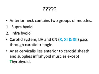 Anterior triangle of neck | PDF