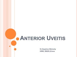 Anterior Uveitis Ppt